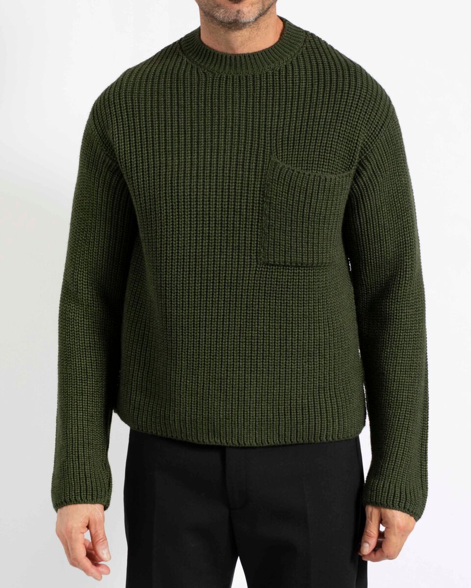 Very Goods | ARMY GREEN BUNKER SWEATER – AREA+001