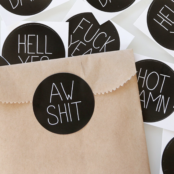 Very Goods | Funny Packaging Stickers - Swearing Sticker Set ...