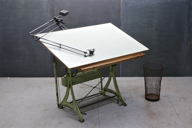 Very Goods | Nestler Vintage Iron Drafting Table : 20th Century Vintage ...