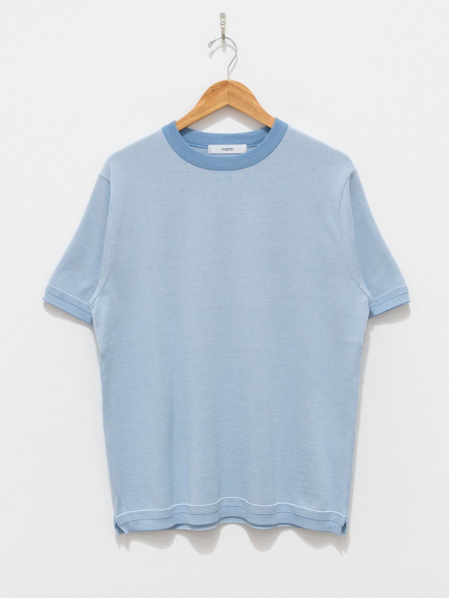 Very Goods | Namu Shop - Fujito Border Knit T-Shirt - Blue Border