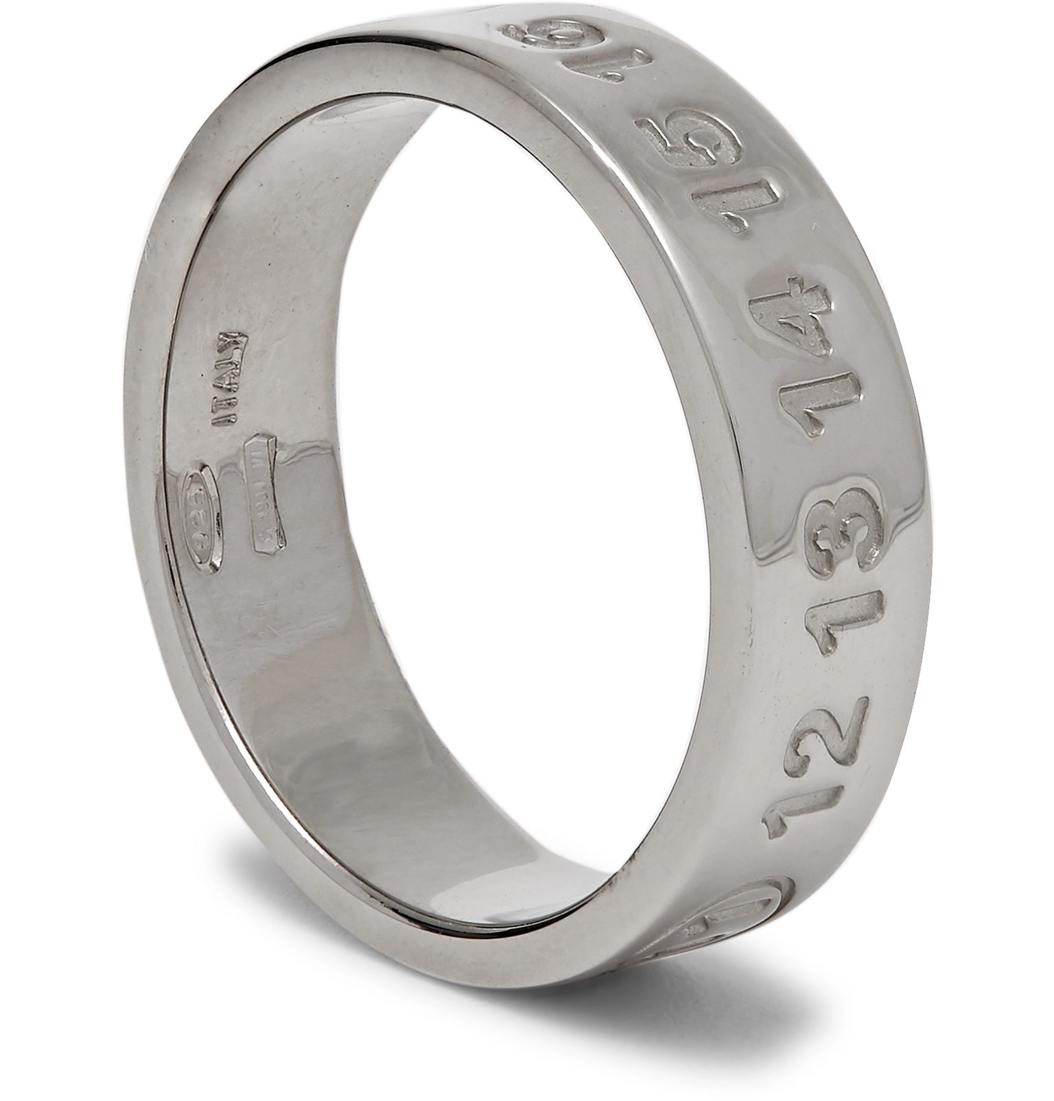 Very Goods | Silver Logo-Engraved Sterling Silver Ring | Maison ...