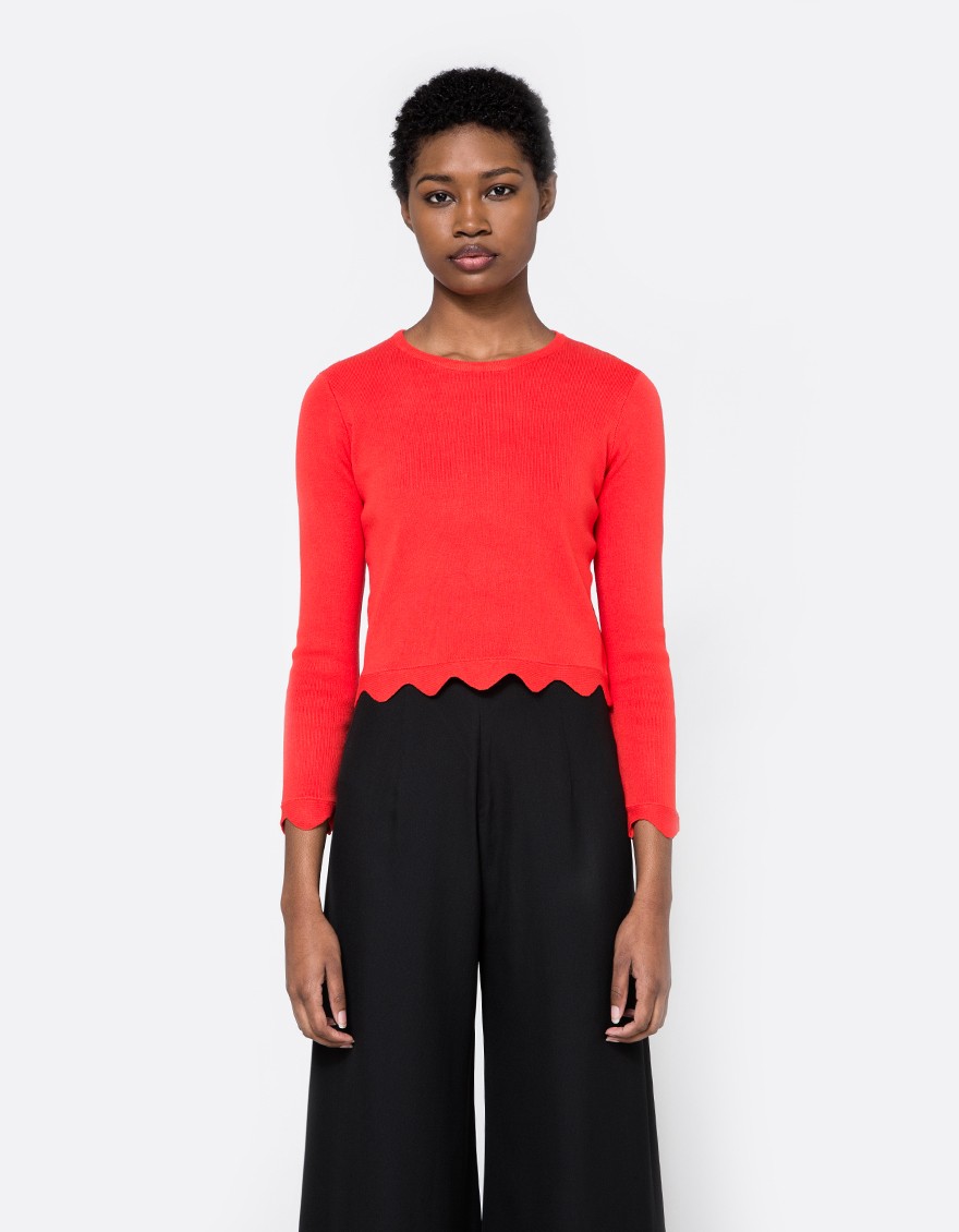 Very Goods | Scallop Hem Sweater
