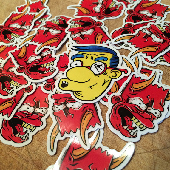 Very Goods | Simpsons Milhouse San // 2 x 2 inch Sticker by Kungfutoast ...