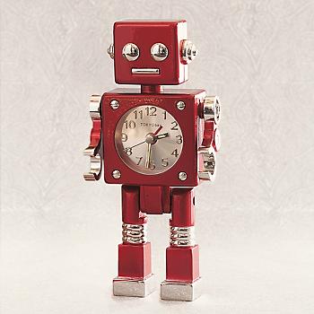 Very Goods | Robot Red Rivet Alarm Clock | Gump's San Francisco