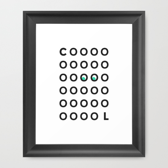 Very Goods | Coooooool Framed Art Print by Ghostly Ferns | Society6