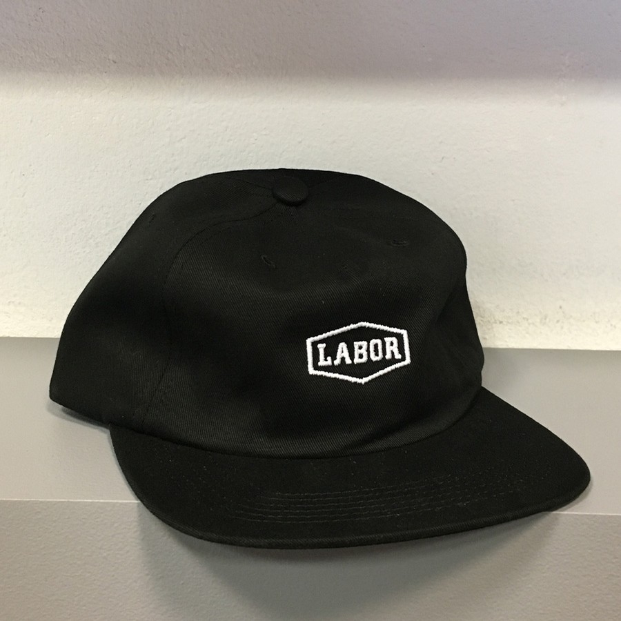 Very Goods | Labor Crest Logo Cap-Black Hats at Labor Skateboard Shop