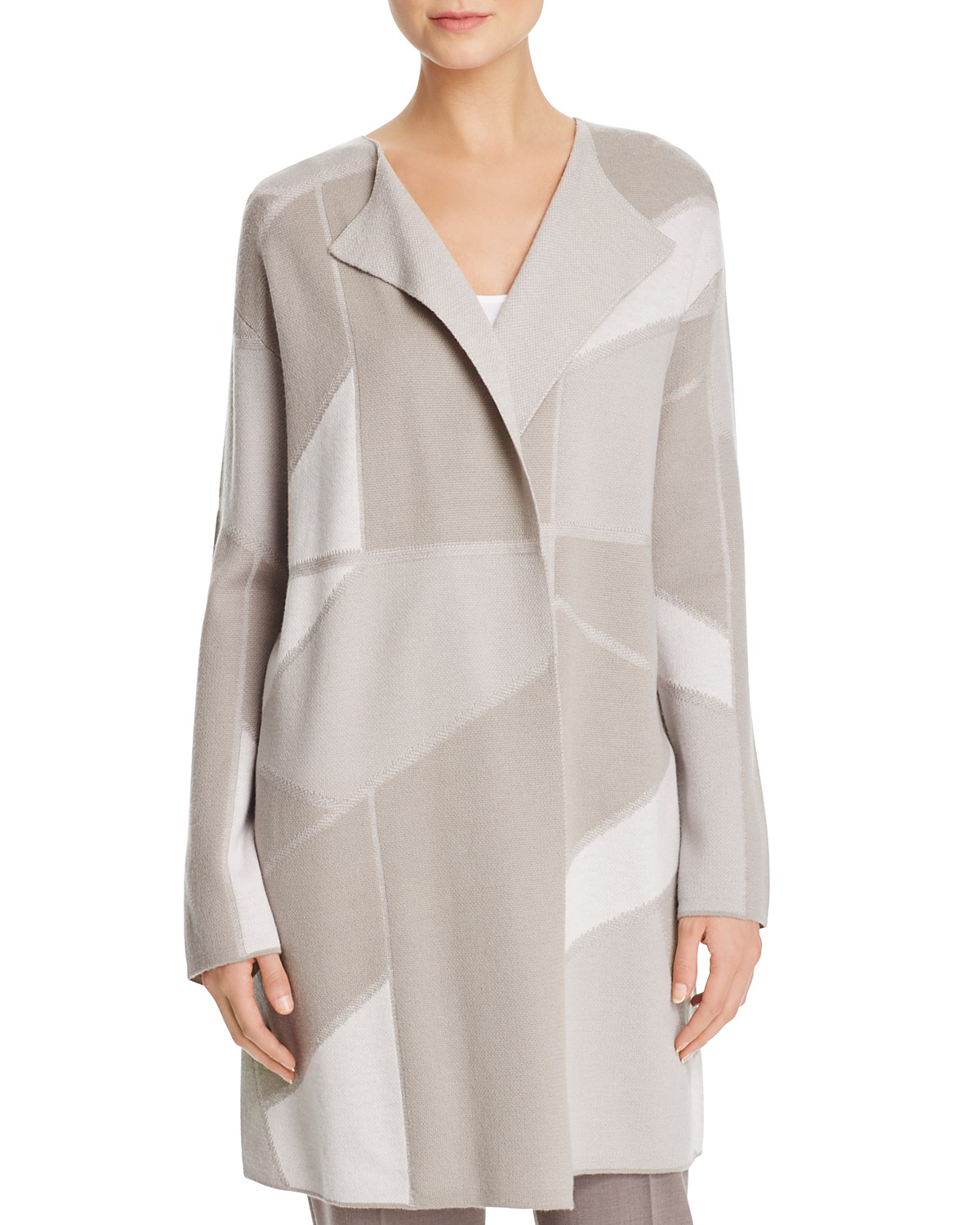 Very Goods | BASLER Geometric Jacquard Long Open Cardigan | Bloomingdale's