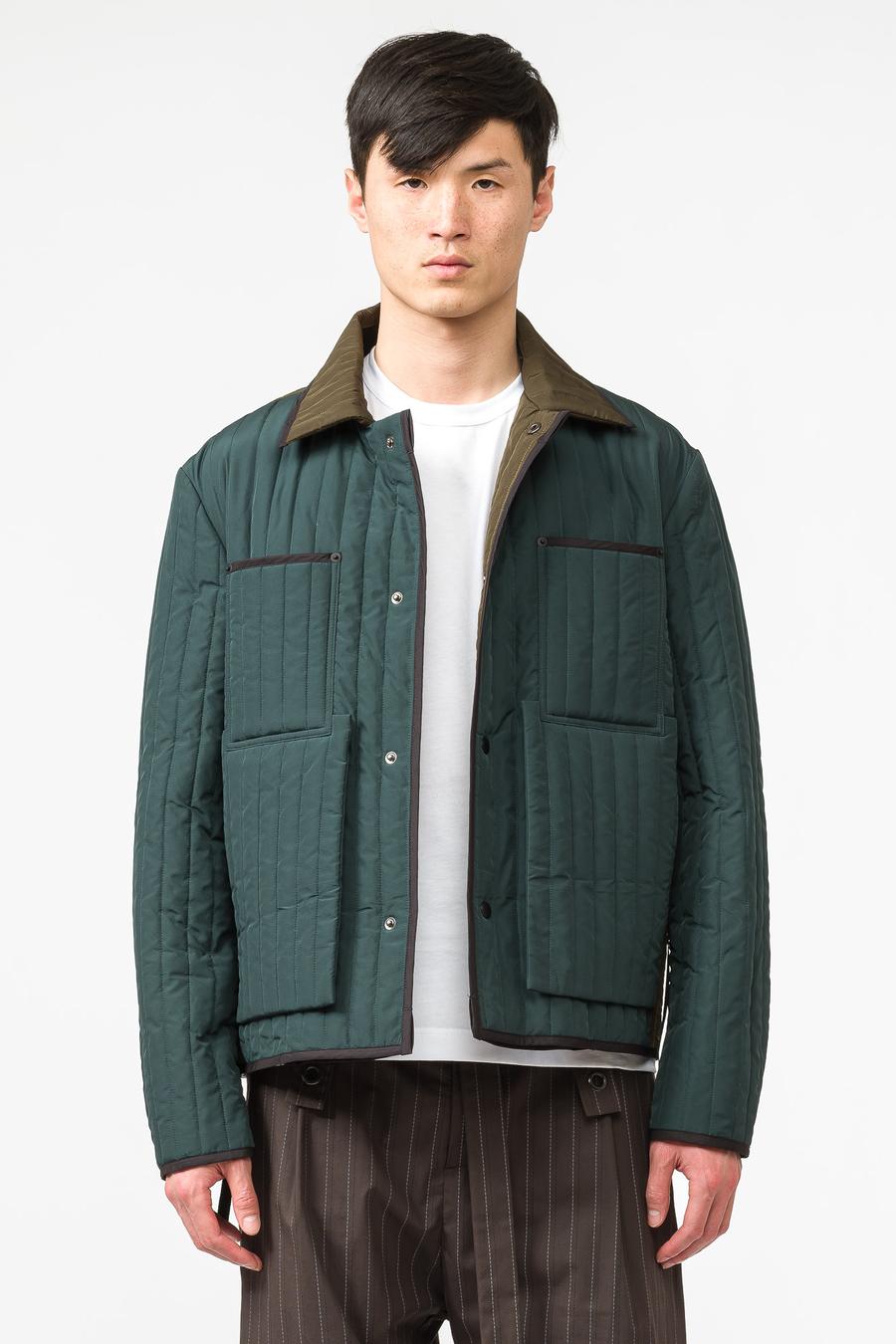 Very Goods | Quilted Worker Jacket in Green