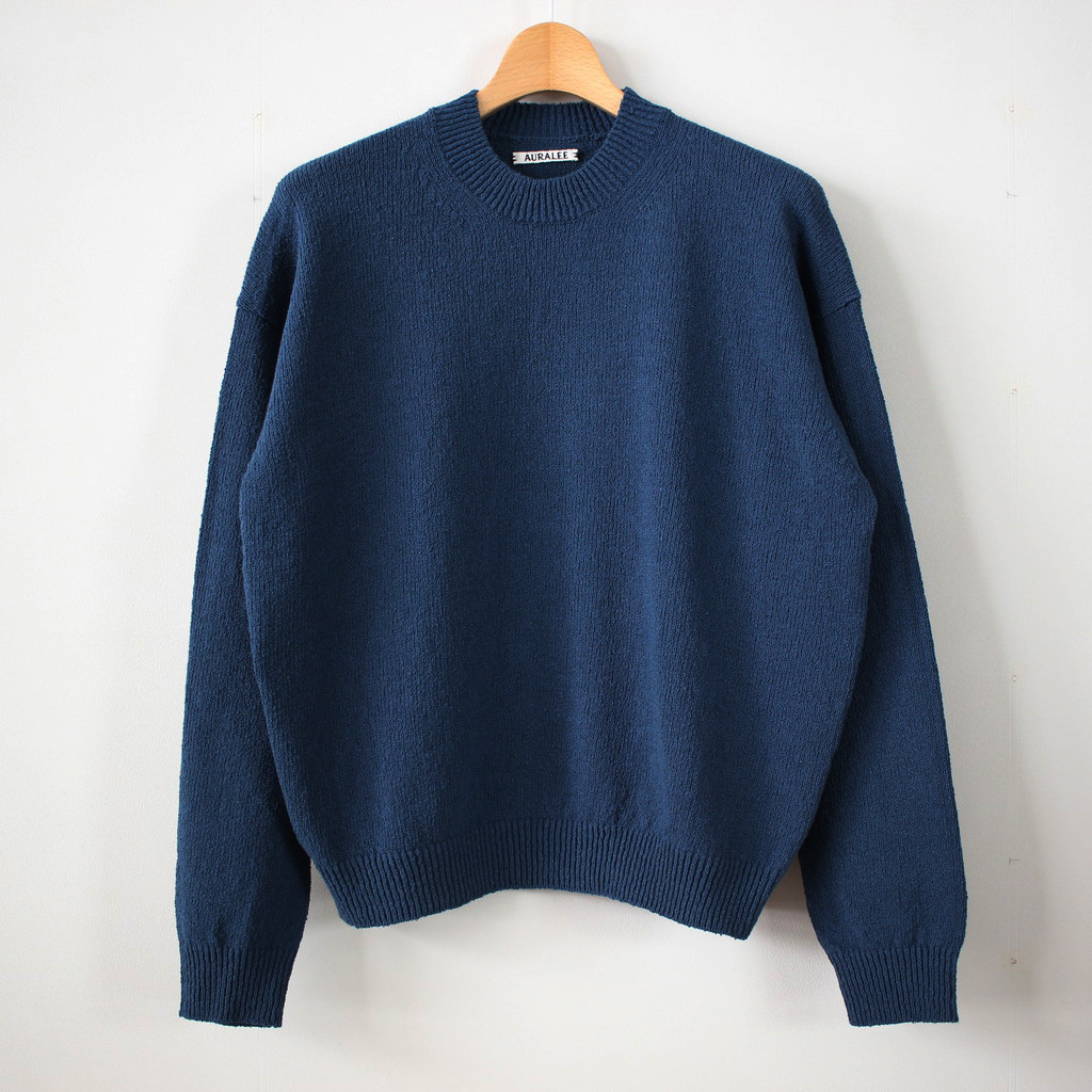 Very Goods | AURALEE | オーラリー CORKSCREW YARN KNIT P/O #BLUE [A8SP02KK]
