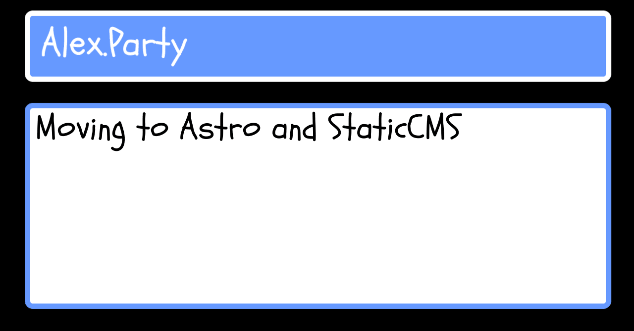 Moving to Astro and StaticCMS