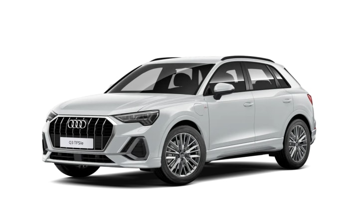 Neu Audi Q3 S line 2023 in Gletscherweiß Metallic ab 779€