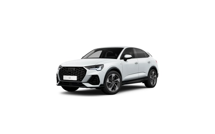 Neu Audi Q3 Sportback S line 2023 in Gletscherweiß Metallic ab 739€