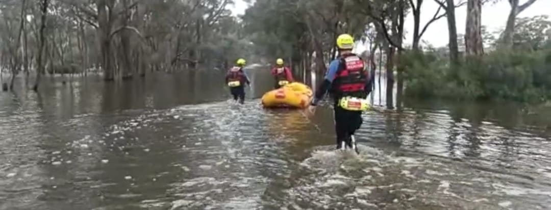 'In-water' firefighters rescue elderly couple and their dog from fast ...