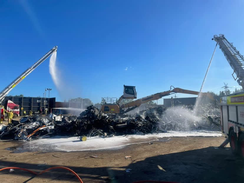 Scrap Metal Fire - St Marys - Fire and Rescue NSW