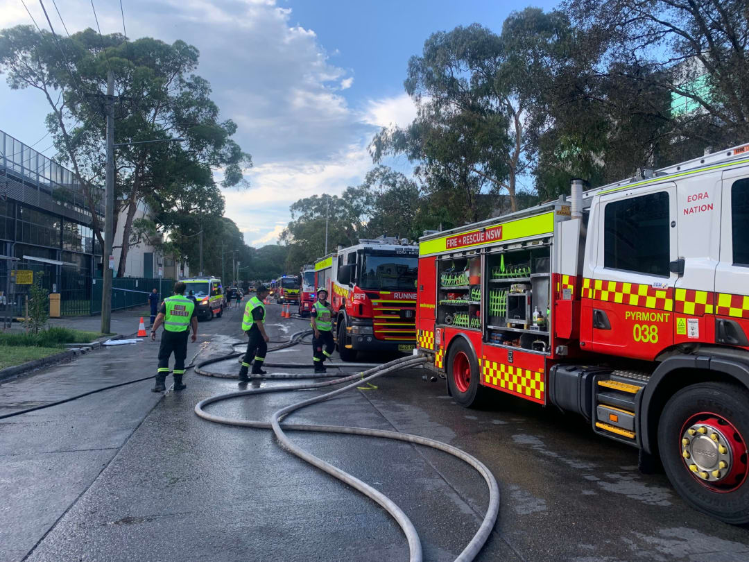FRNSW battles major waste facility fire on Sydney's lower north shore - Artarmon - Fire and ...
