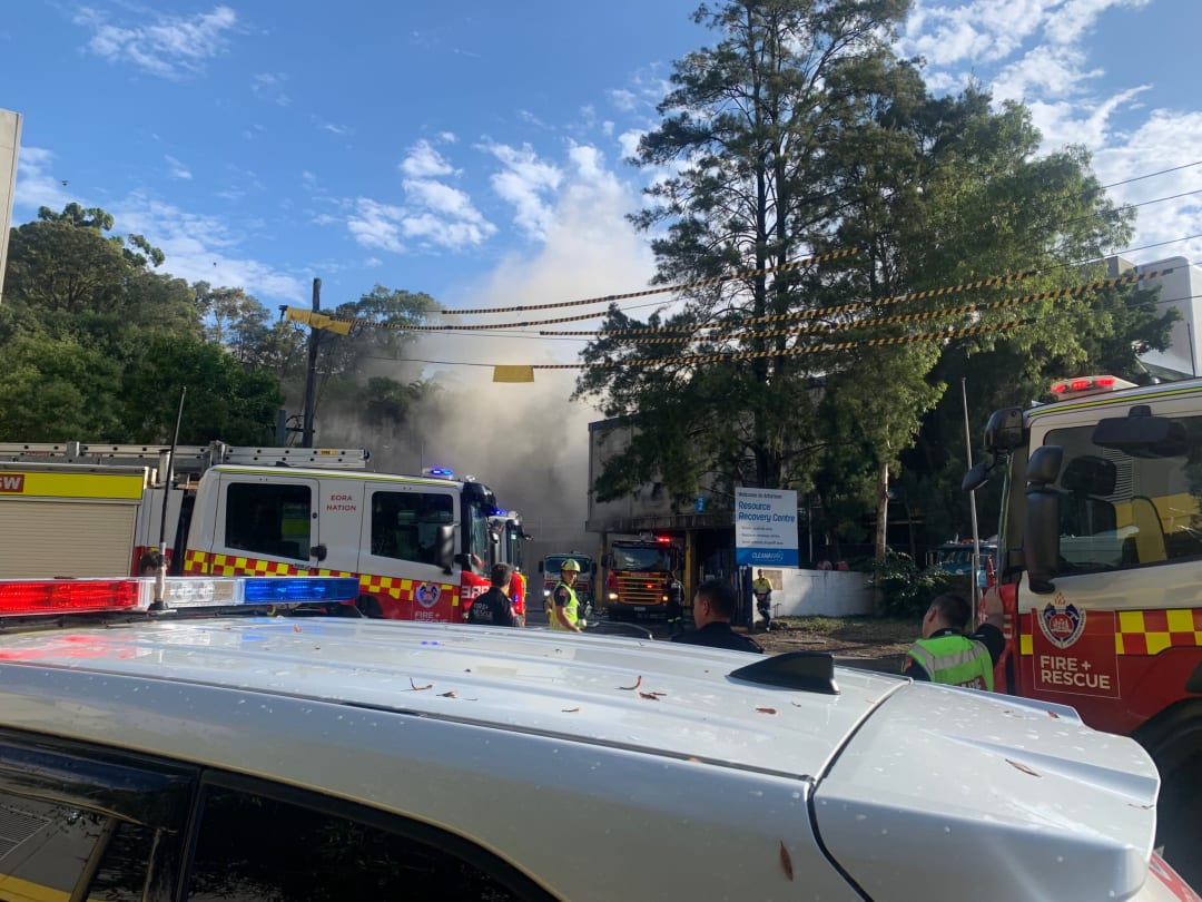 FRNSW battles major waste facility fire on Sydney's lower north shore ...