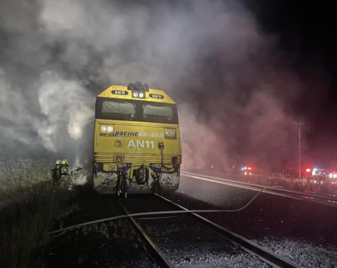Freight Train Fire - Nana Glen - Fire and Rescue NSW