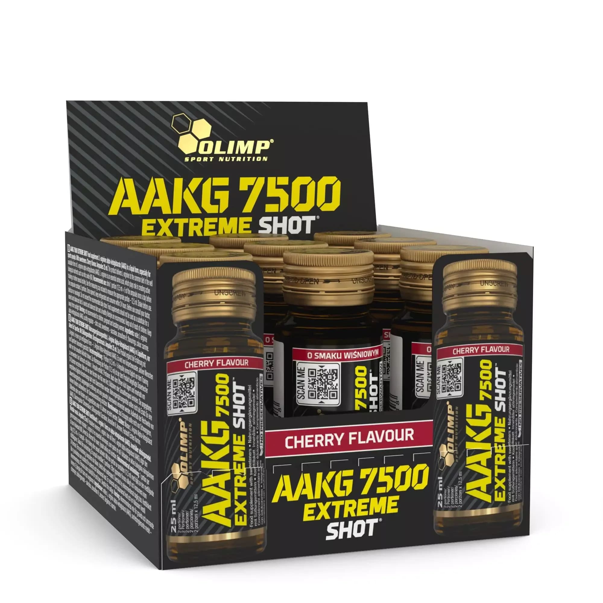 Olimp AAKG 7500 Extreme Shot, 9x25ml GLASS | Fitnessgrossisten