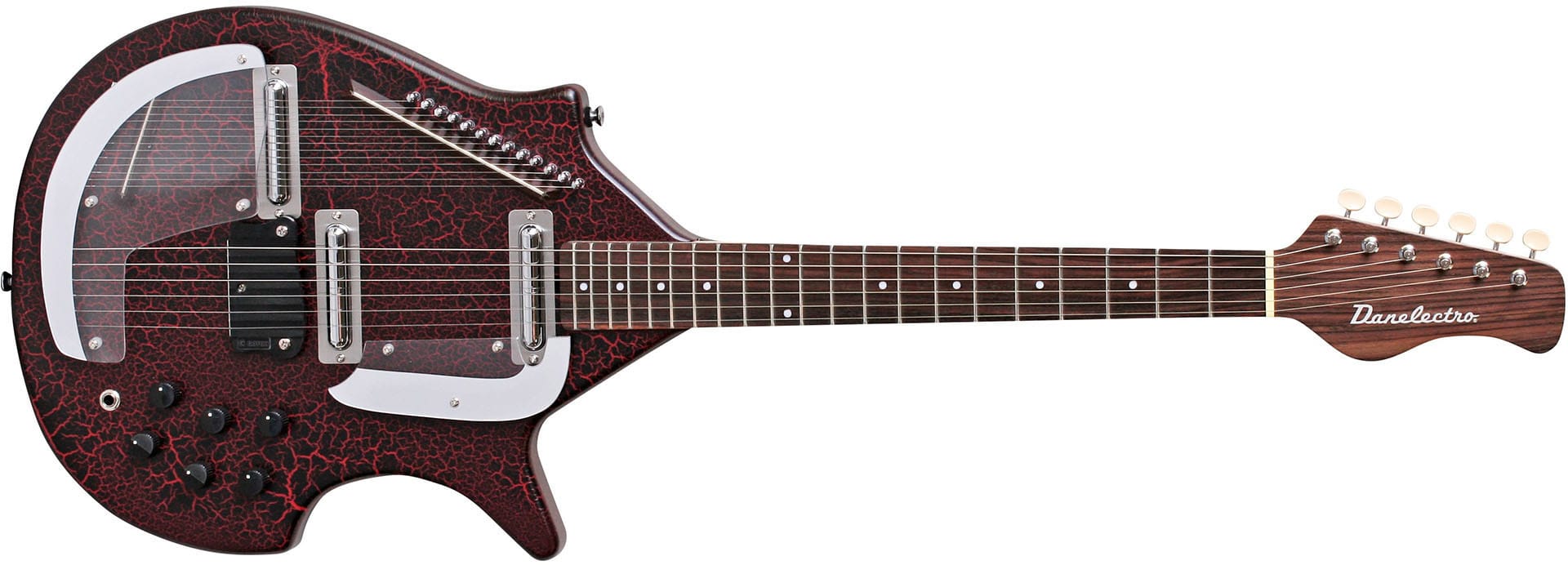 Danelectro Sitar Red Crackle Flaamusic