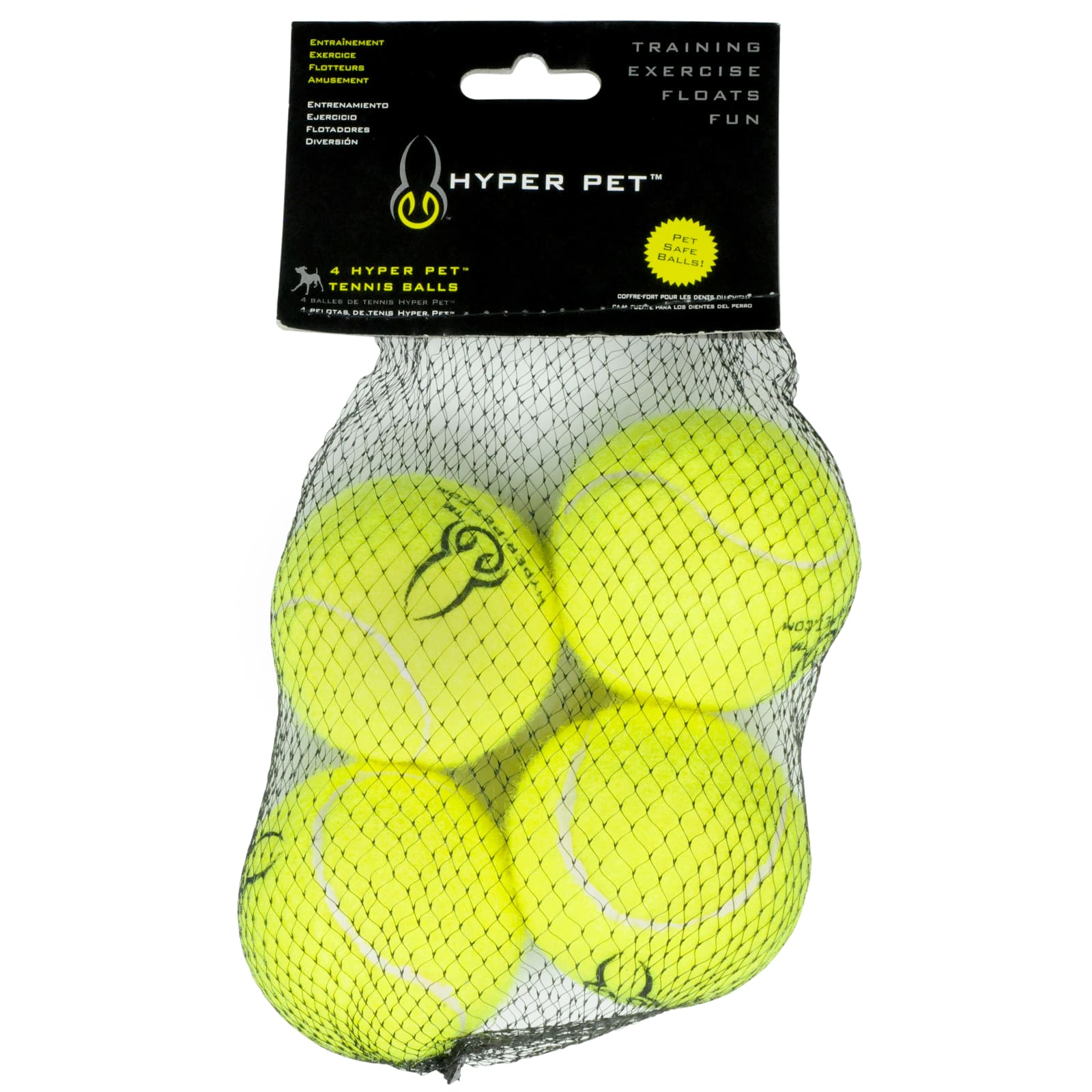 Yellow-Green Tennis Balls Dog Toys Pk By Hyper Pet At Fleet