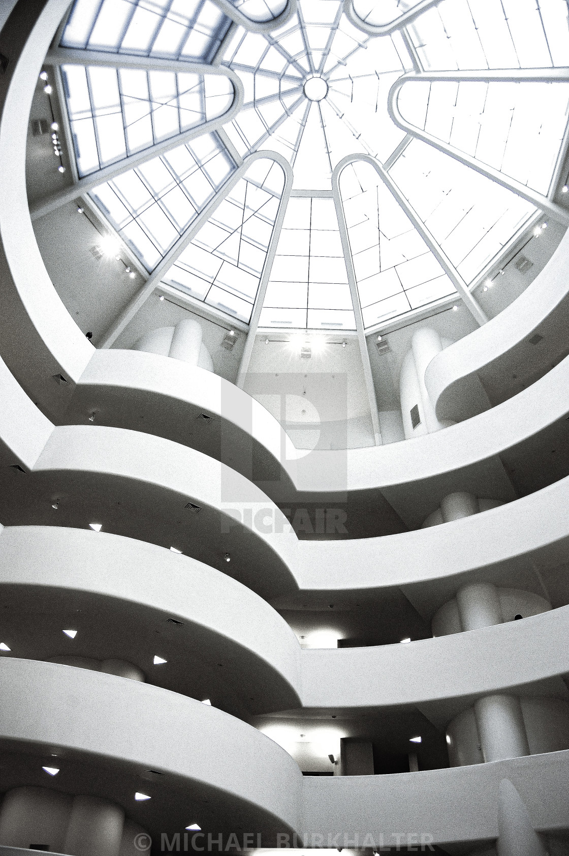 Ceiling and Ramp of the Guggenheim Museum by MICHAEL BURKHALTER - buy ...