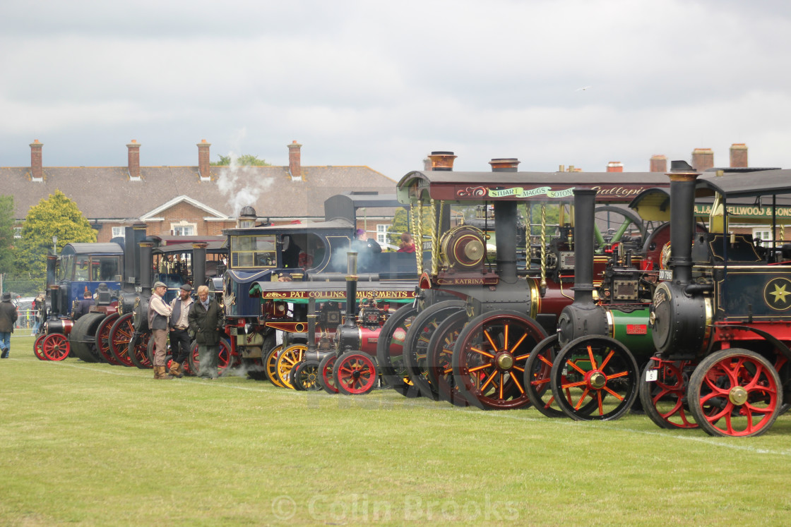 Traction engine line up at HMS Sultan Open Day saturday 15th June 2019 ...