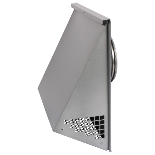 Wall cowl V21 Ø160 silver mettalic