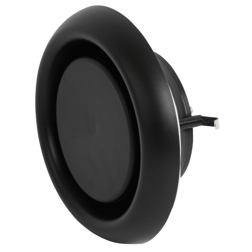 Extract air valve Ø125 black plastic