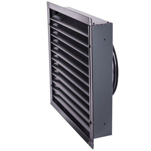 Wall louver V13 Ø250 black