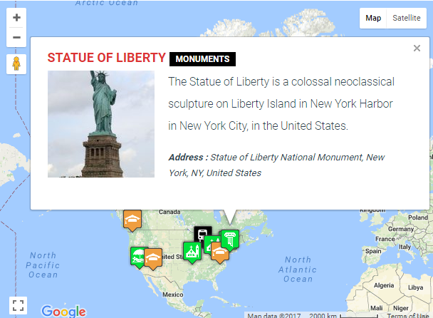 Features in Google Maps WordPress Plugin
