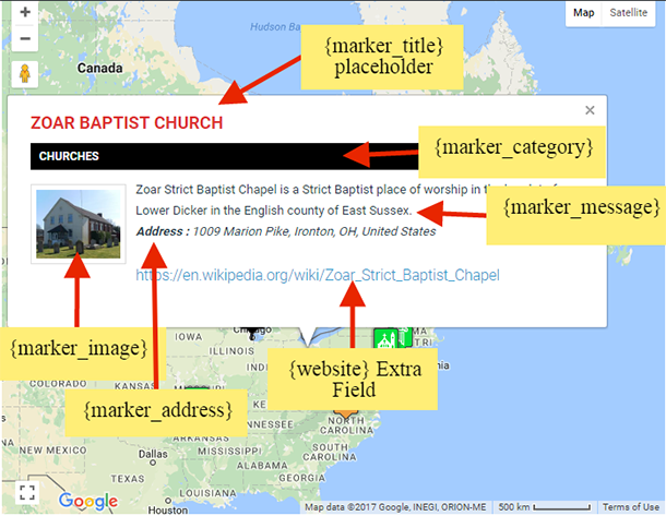 Features in Google Maps WordPress Plugin