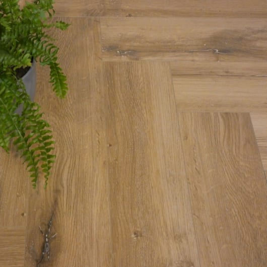 Calder Luxury Vinyl Light Oak 126mm x 5/0.3mm Herringbone LVT Flooring