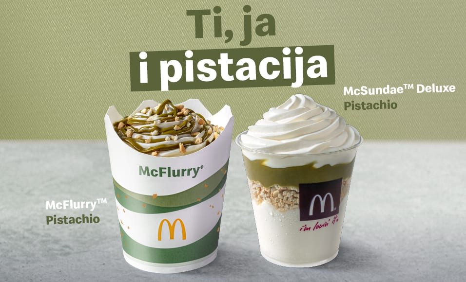 Ovo ljeto uživamo u okusu pistacije – stigli novi McFlurry i McSundae ...