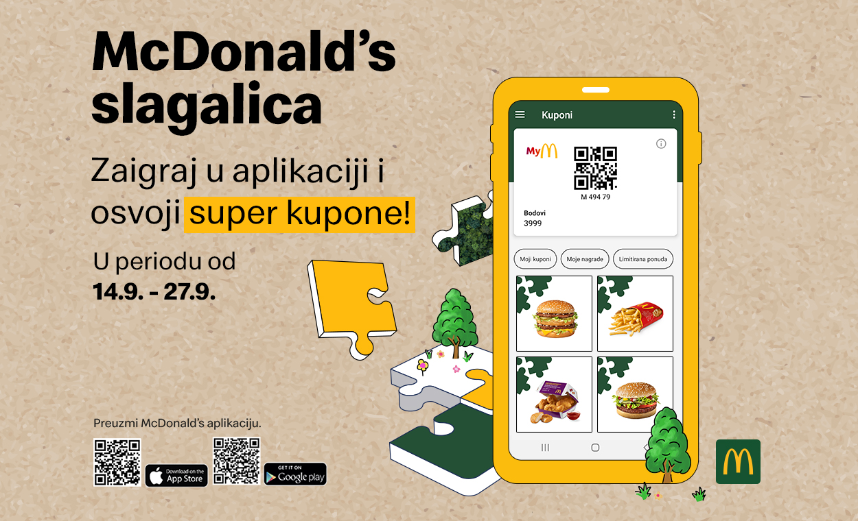 Zaigraj McDonald's slagalicu i osvoji super kupone