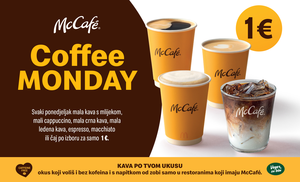 Svaki ponedjeljak čekaju te kava i čaj za samo 1 euro