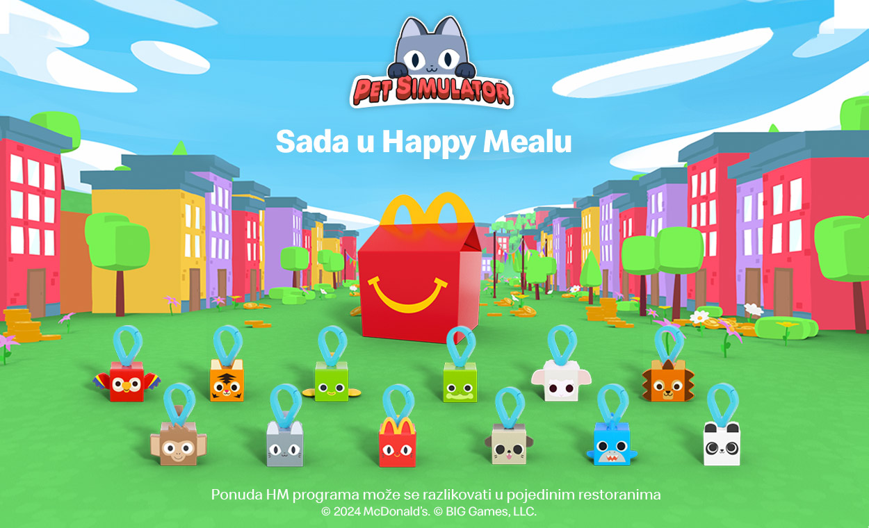 Happy Meal kutija puna iznenađenja uz Pet Simulator životinje
