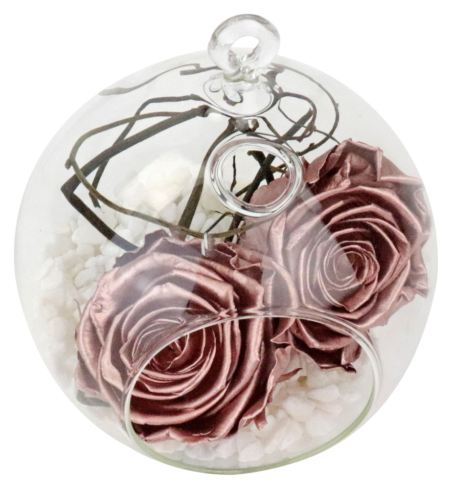 Deluxe Preserved Rose Gold Orb | Online Flowers Melbourne