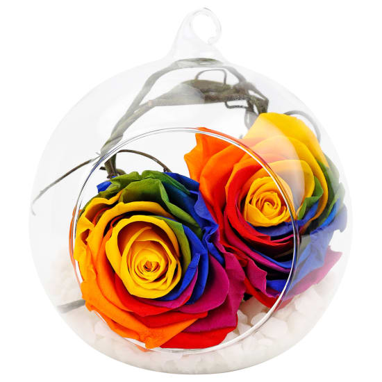 Deluxe Rainbow Rose Orb