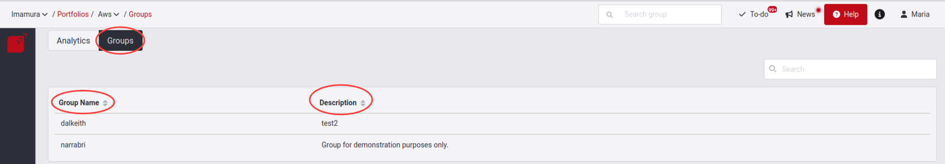 Sort groups into portfolios | Fluid Attacks Help