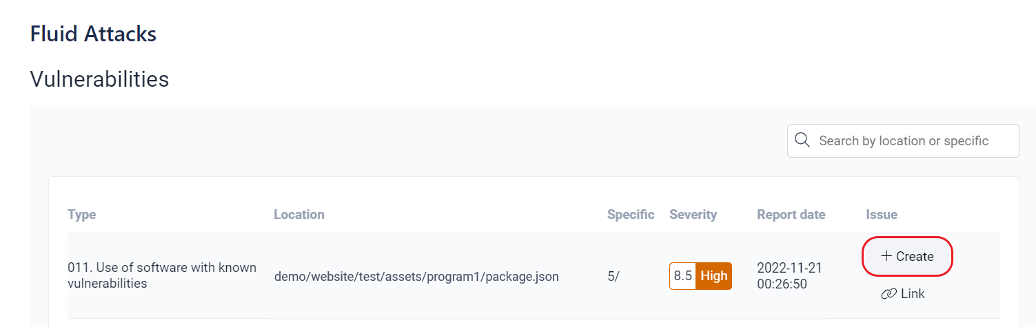 Create Jira issues for vulnerabilities | Fluid Attacks