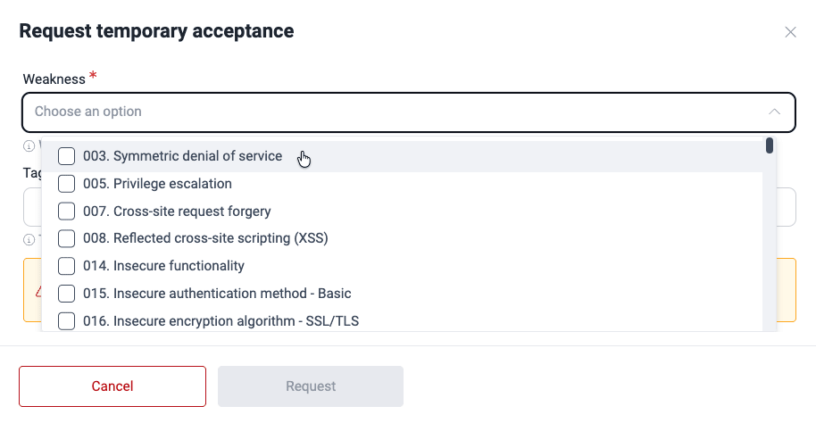 Accept vulnerabilities | Fluid Attacks Help