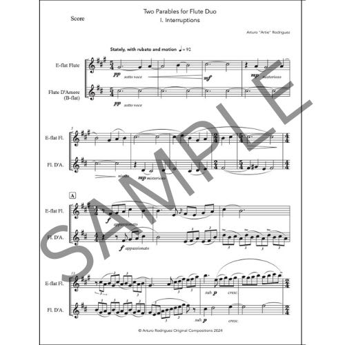 Two Parables for Flute Duo (Digital Download) - Flute Specialists