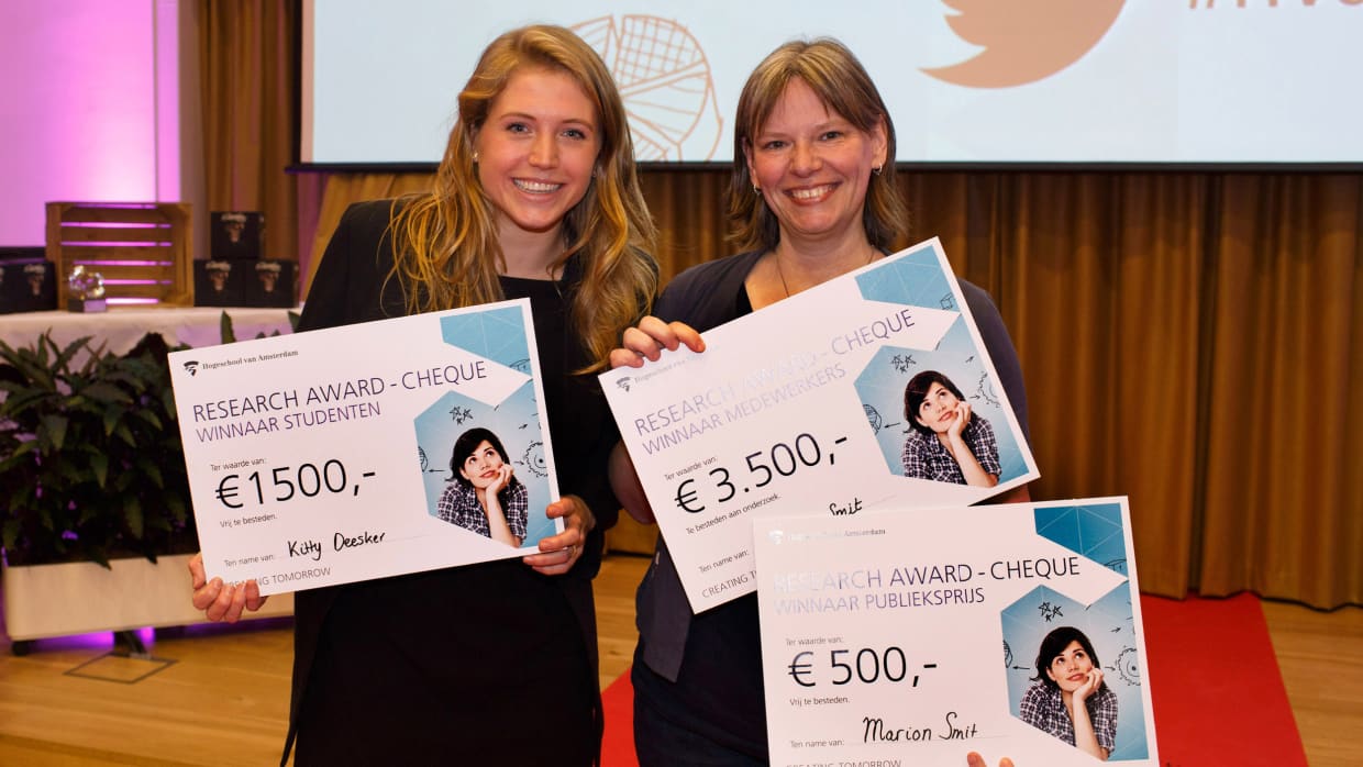 Kitty Deesker en Marion Smit winnen HvA Research Award - Folia