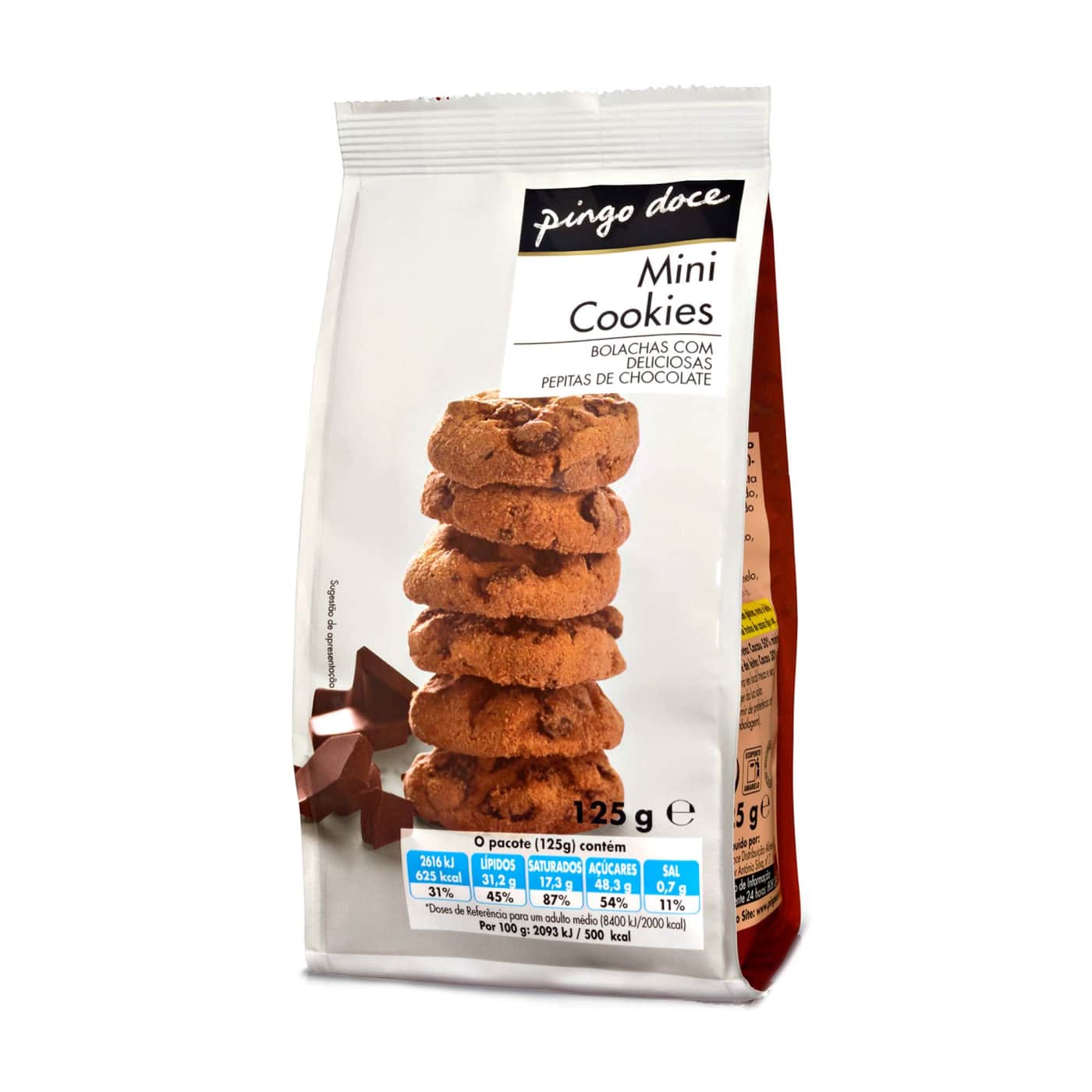Mercadão - Pingo Doce: Bolachas Mini Cookies com Chocolate Pingo Doce Mercadão - Pingo Doce: Bolachas Mini Cookies com Chocolate Pingo Doce