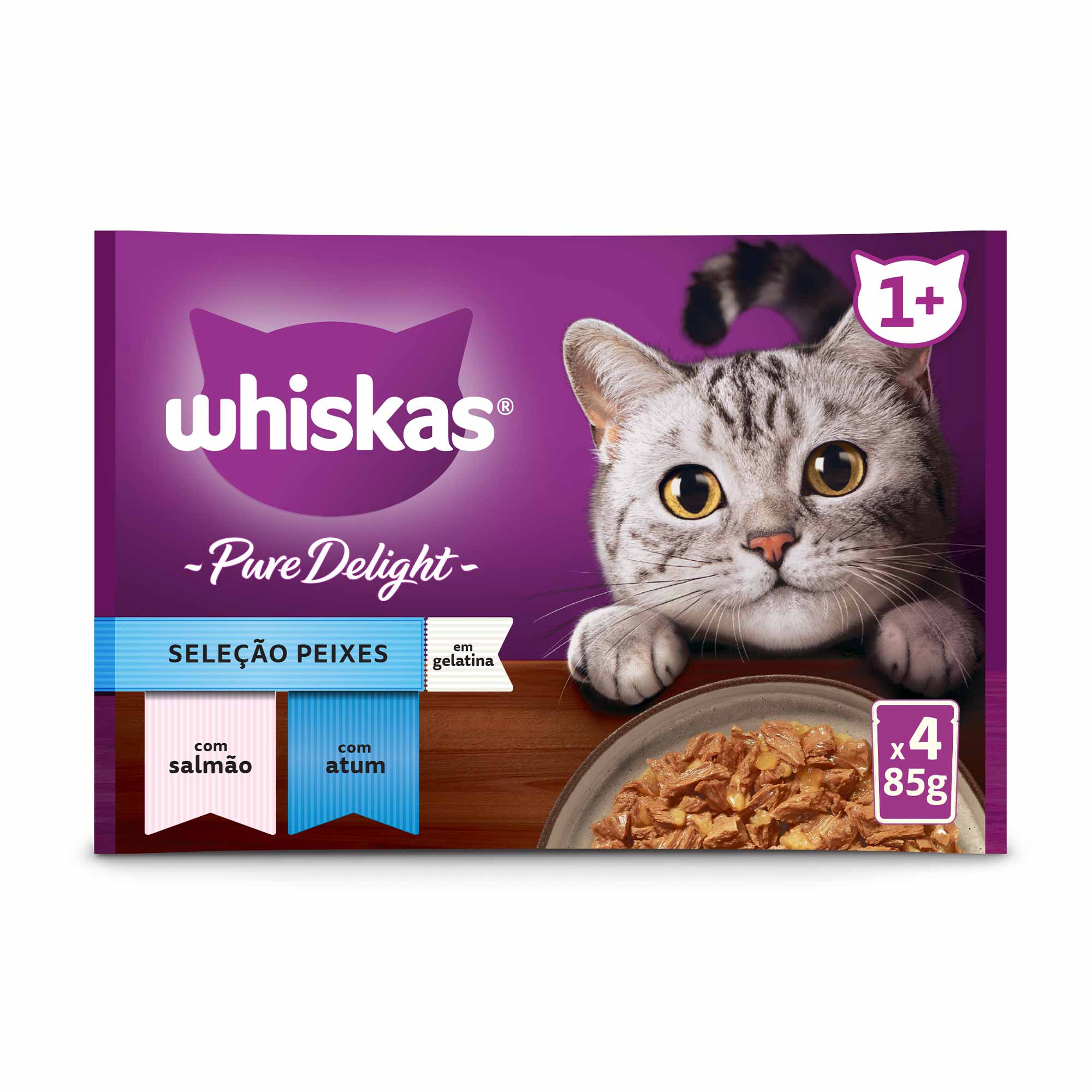 Mercadão - Pingo Doce: Ração Húmida para Gato Pure Delight Whiskas Mercadão - Pingo Doce: Ração Húmida para Gato Pure Delight Whiskas