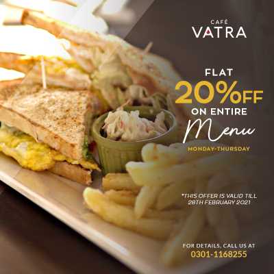 Café Vatra Karachi Menu, Prices, Deals, Phone, Order Online, Booking