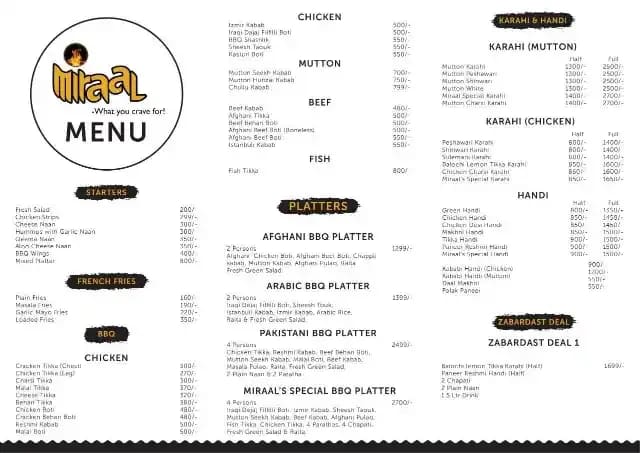 Miraal Restaurant Karachi Menu, Prices, Phone, Reviews, Address