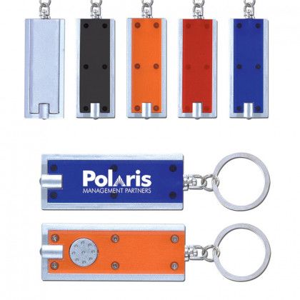 Deco LED Key Light | Promotional Keychain LED Light With Key Ring