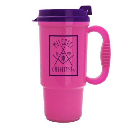 Inexpensive Commuter Travel Mugs | 16 oz Auto Mug with Company Logo