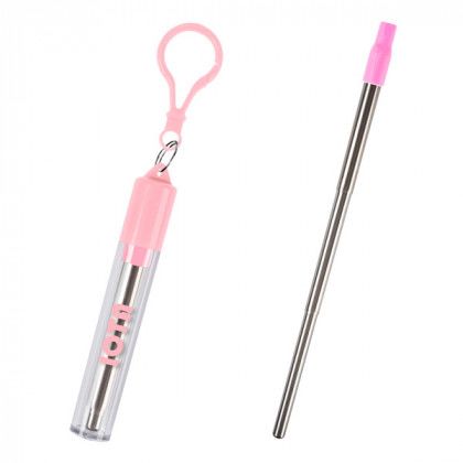 Custom Printed Drinking Straws | Collapsible Stainless Steel Straw Kit